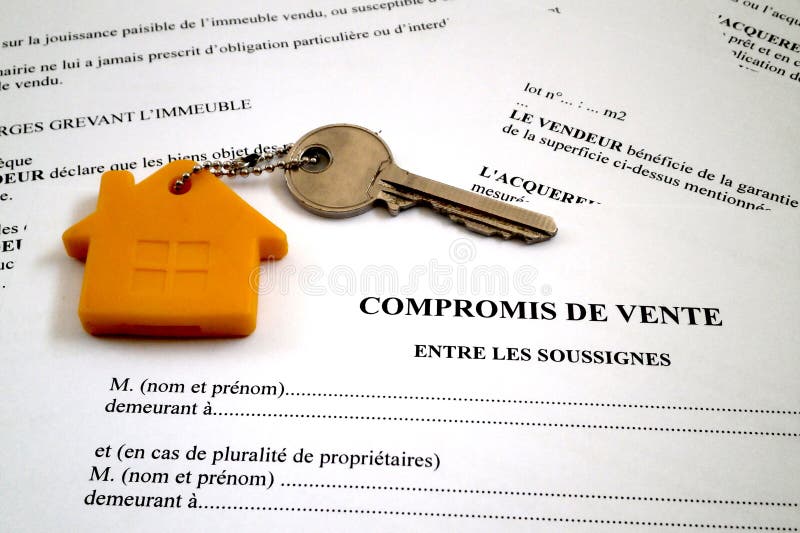 French Sales Agreement Form Stock Image - Image of language, contract ...