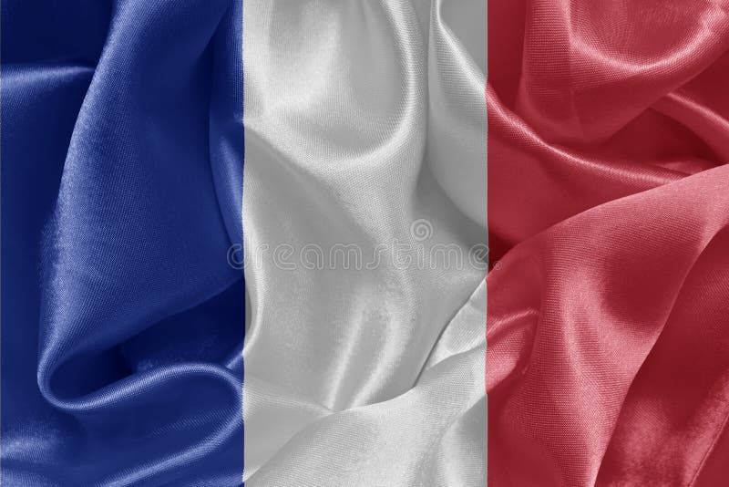 French satin flag stock image. Image of fabric, creases - 91373031