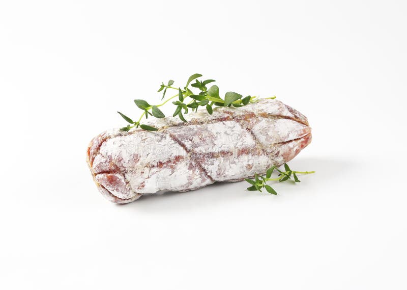 French Saucisson Sec stock photo. Image of meat, dried - 81762878