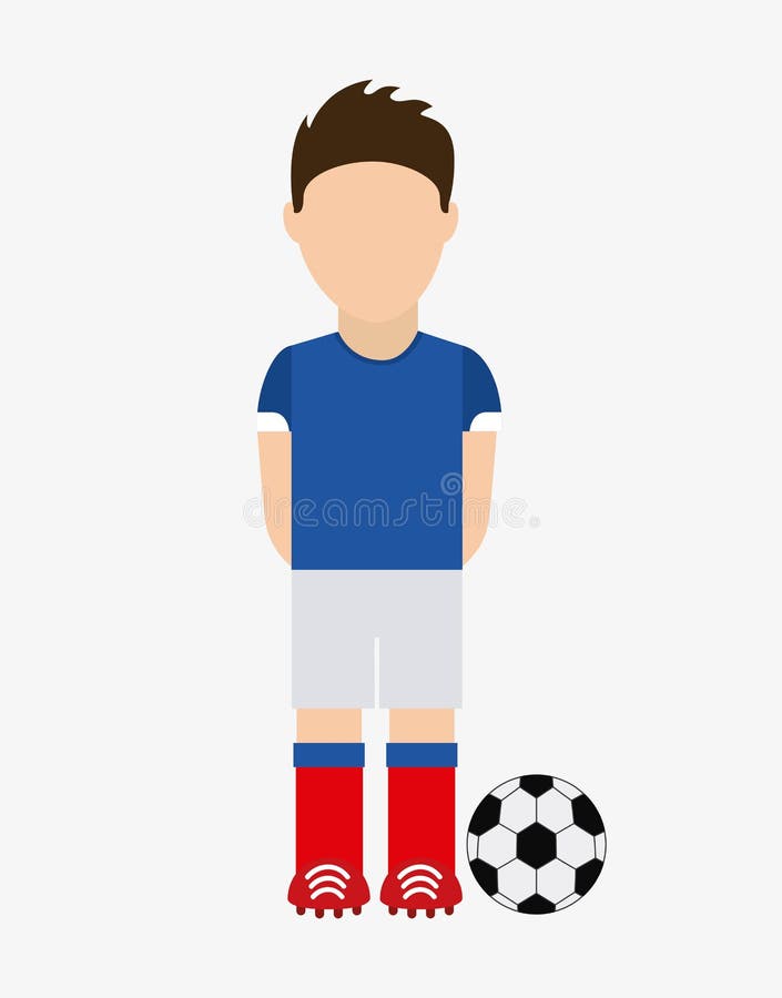 French Soccer Player Avatar Stock Illustration - Illustration of soccer ...