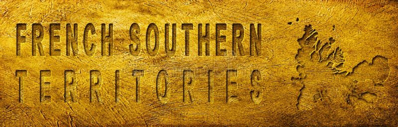 French Southern Territories Grunge Gold Texture Stock Illustration ...