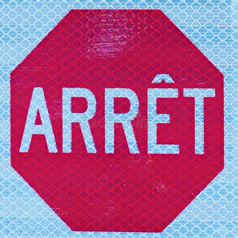 French stop sign stock image. Image of closeup, brand - 351420103