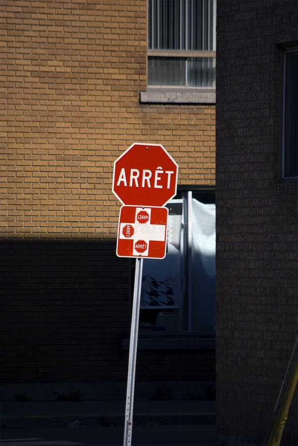 Urban French stop sign stock photo. Image of language - 11696014