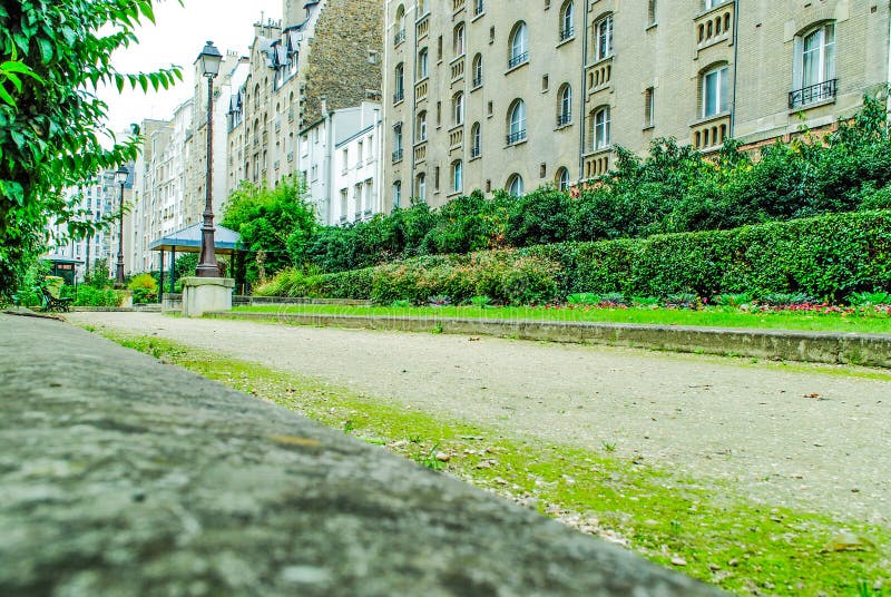 French street in Paris stock photo. Image of plats, famous - 46095076