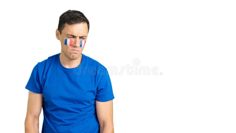 French Supporter during an Exciting March that is Ultimately Lost Stock ...