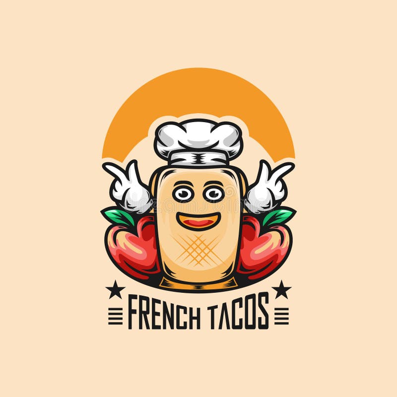 French tacos logo stock vector. Illustration of dinner - 231707332