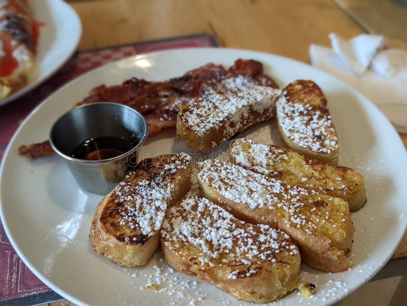 French Toast Crispy Bacon Breakfast Stock Photo - Image of crispy ...
