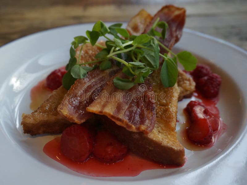 French Toast stock image. Image of savoury, bacon, bread - 48981363