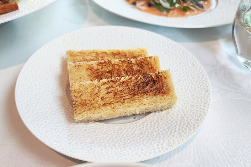 French Toast on Plate on Table Stock Image - Image of french, lunch ...