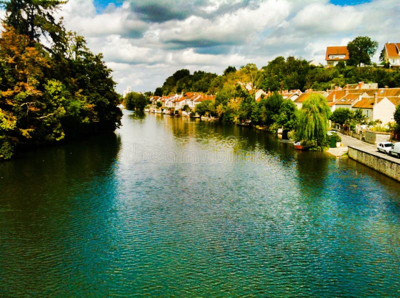 French Town Built by a River Stock Image - Image of town, france: 168344783