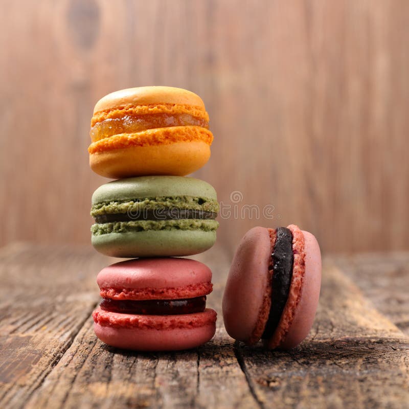 French Traditional Macaroons Stock Image - Image of confection, pastry ...