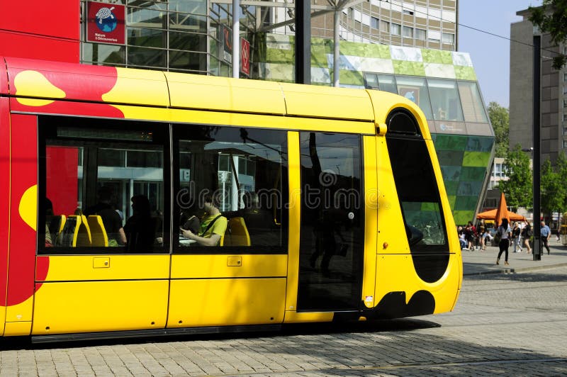 French tram in Mulhouse editorial photography. Image of tram - 19774792