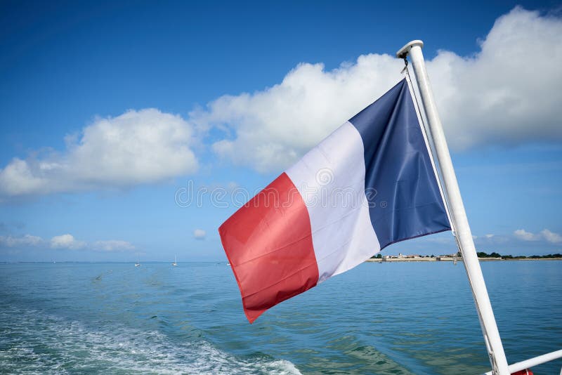 The Back of the Ferry Leaving the Port Stock Image - Image of lake ...