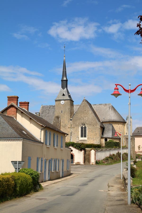 French village stock photo. Image of lamposts, europe - 94148162