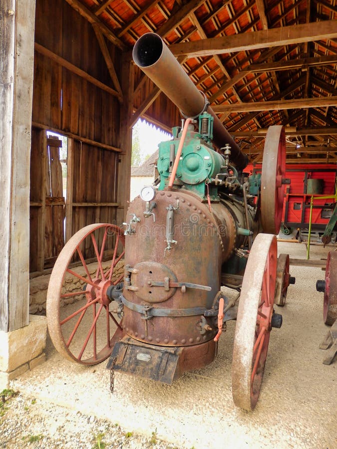 Vintage Traction Engine. stock photo. Image of coal - 116552810
