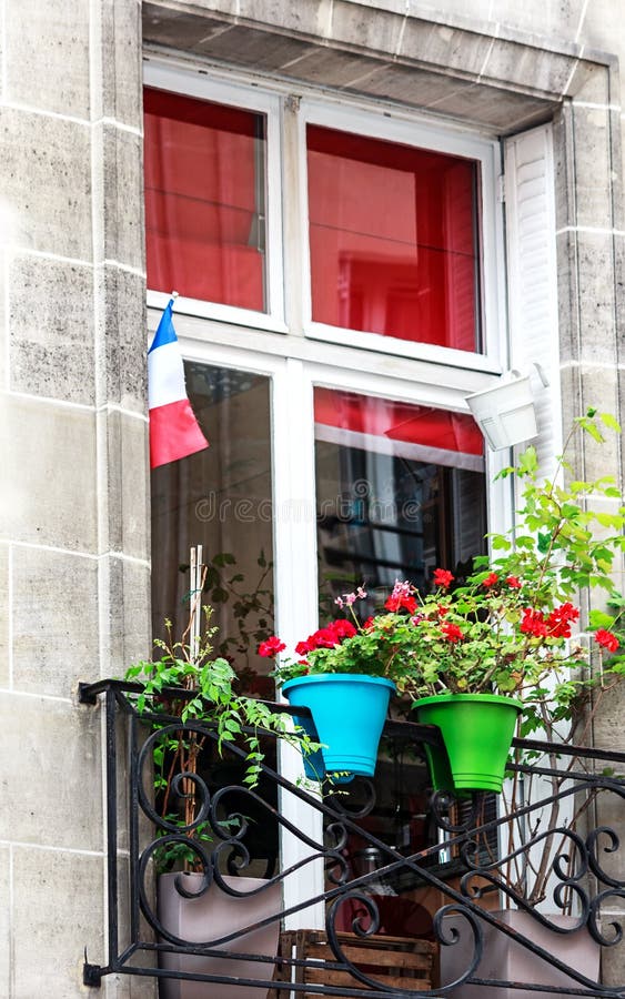 French window in Paris stock photo. Image of balcony - 77351974