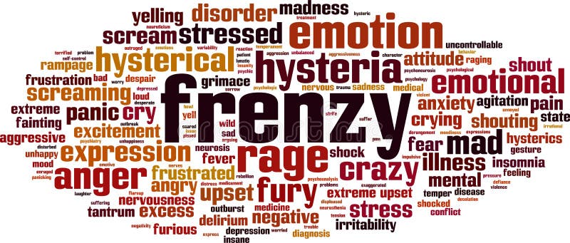 Frenzy word cloud stock vector. Illustration of fear - 175563712