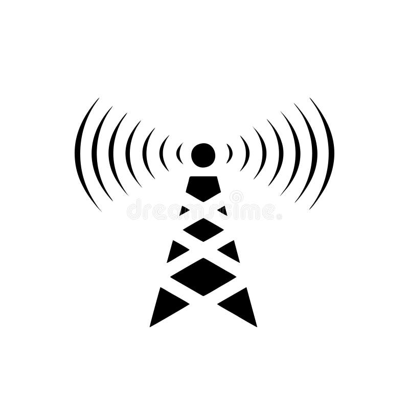 Frequency Antenna Icon Isolated on White Background. Frequency Antenna ...