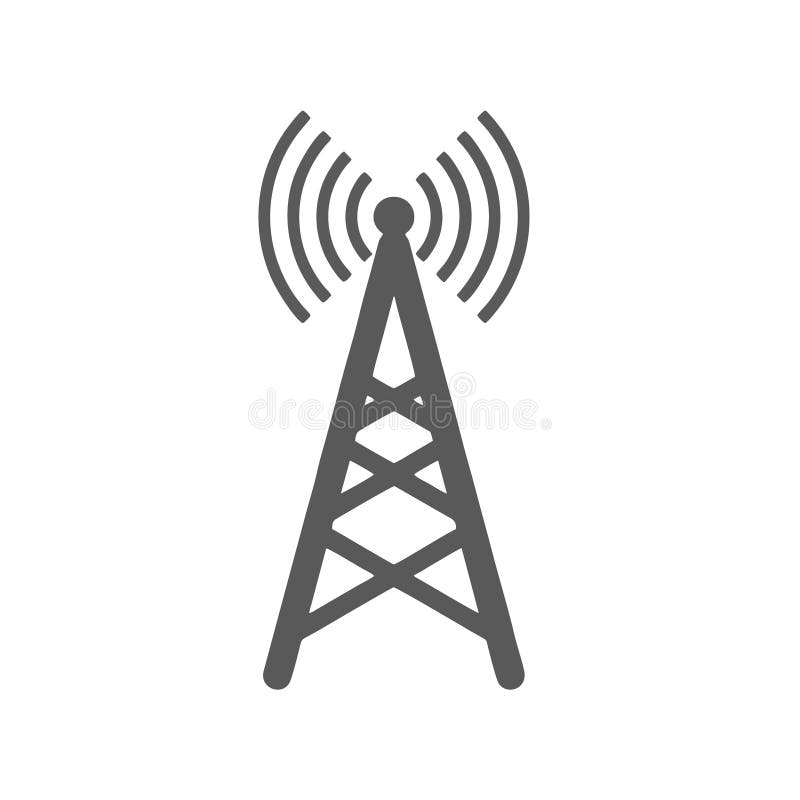 Frequency Antenna Icon Isolated on White Background. Frequency Antenna ...