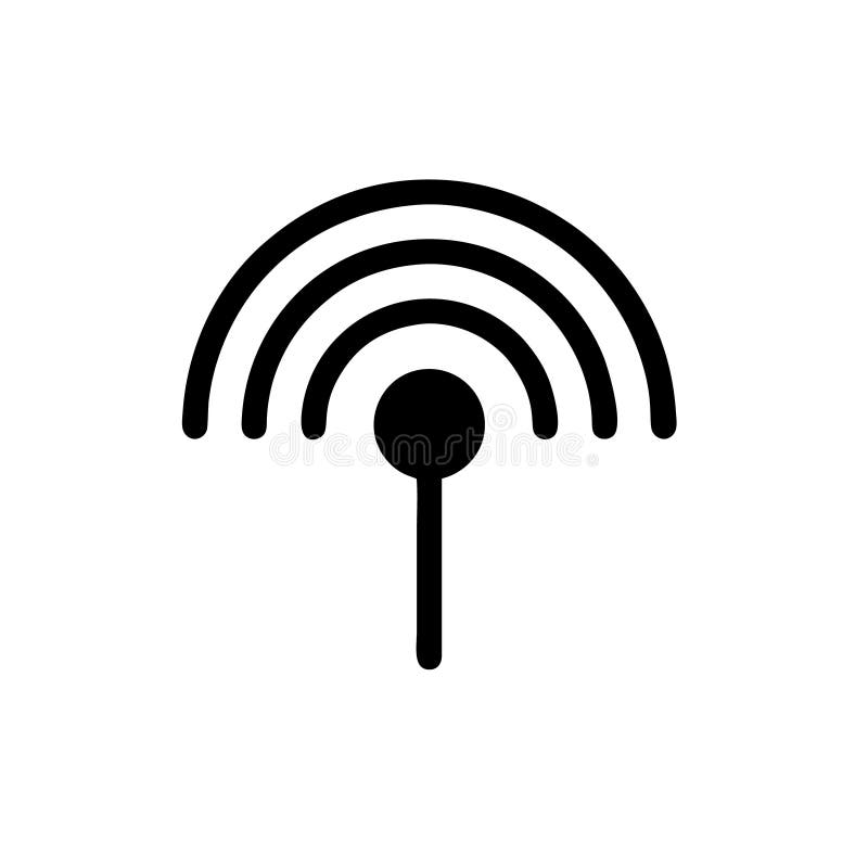 Frequency Antenna,radio Tower Line Icon Concept. Frequency Antenna ...