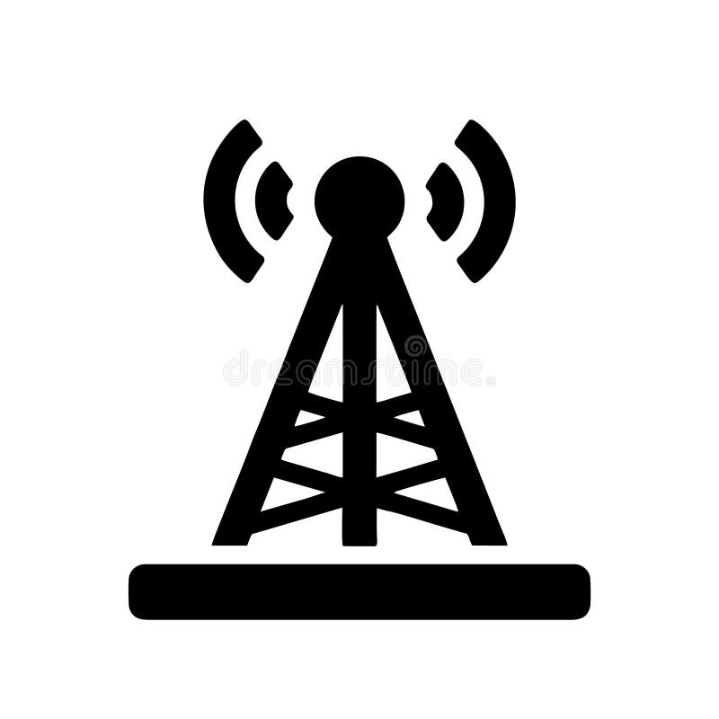 Frequency Antenna Icon Isolated on White Background. Frequency Antenna ...