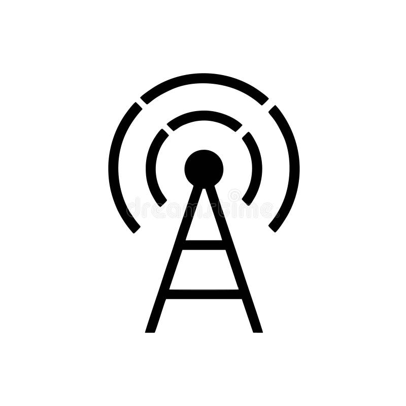 Frequency Antenna Icon Isolated on White Background. Frequency Antenna ...