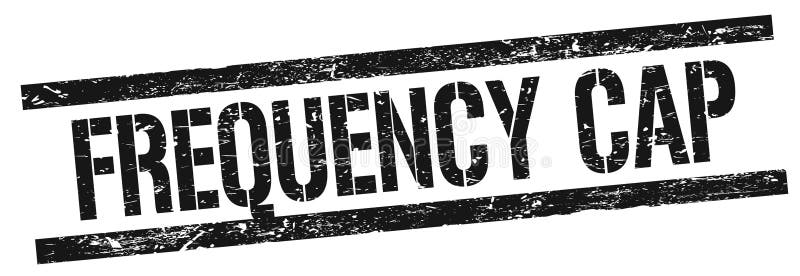 FREQUENCY CAP Text on Black Grungy Rectangle Stamp Stock Illustration ...