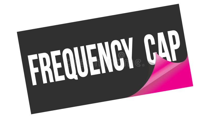 FREQUENCY CAP Text on Black Pink Sticker Stamp Stock Illustration ...