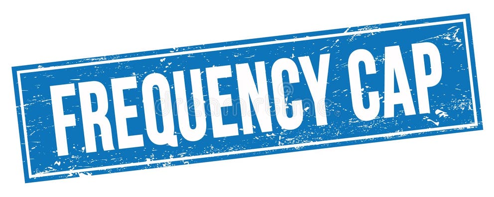 FREQUENCY CAP Text on Blue Grungy Rectangle Stamp Stock Illustration ...