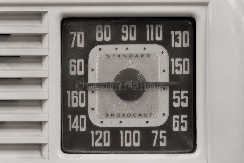 Am Frequency Dial on an Antique Radio from the 40s. am Operates between ...