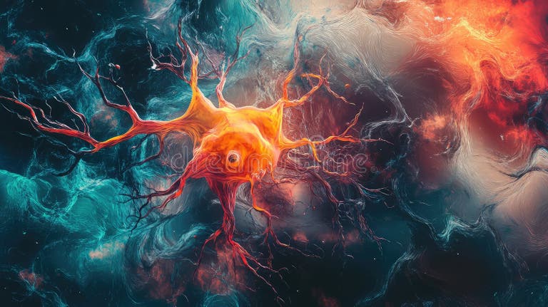 Frequency vibrating neuron stock illustration. Illustration of ...