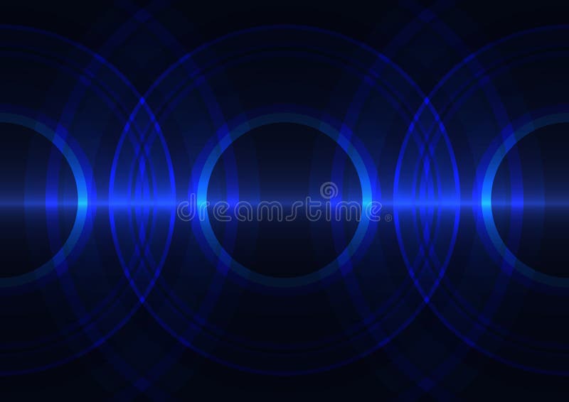 Frequency Wave Circle Abstract Background Stock Vector - Illustration ...