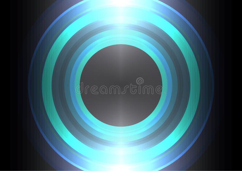 Frequency Wave Circle Abstract Background Stock Vector - Illustration ...