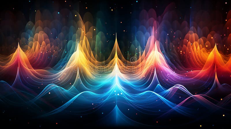 Frequency Wave Geometry Pattern Stock Illustration - Illustration of ...