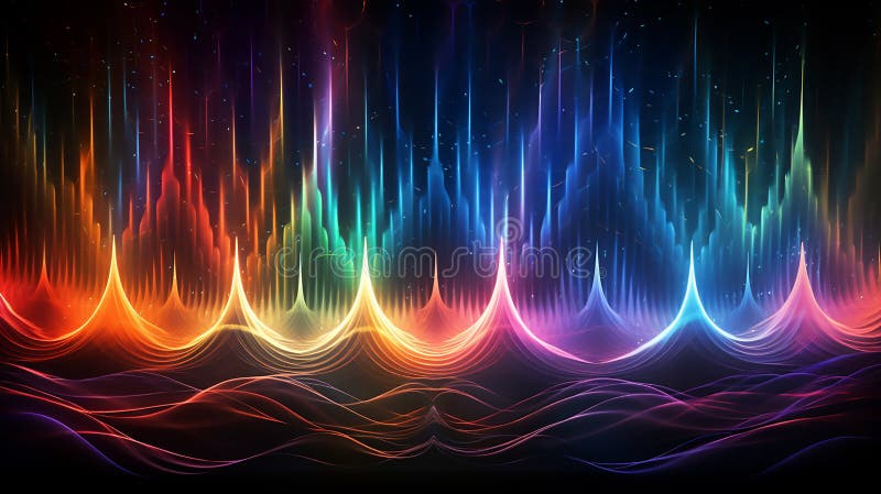 Frequency Wave Geometry Pattern Stock Illustration - Illustration of ...