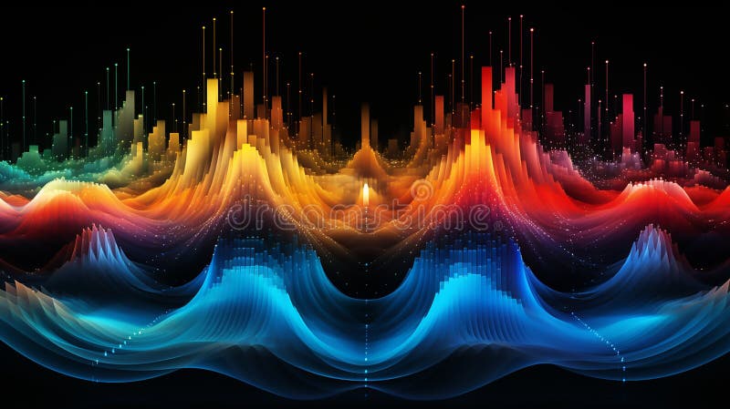 Frequency Wave Geometry Pattern Stock Illustration - Illustration of ...
