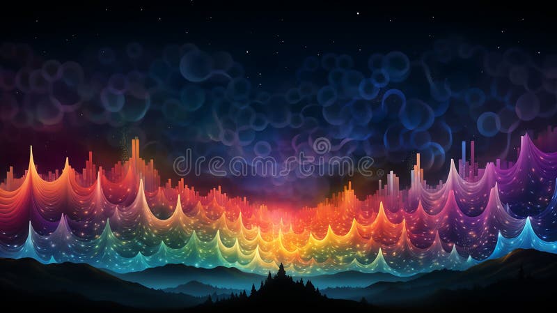 Frequency Wave Geometry Pattern Stock Illustration - Illustration of ...