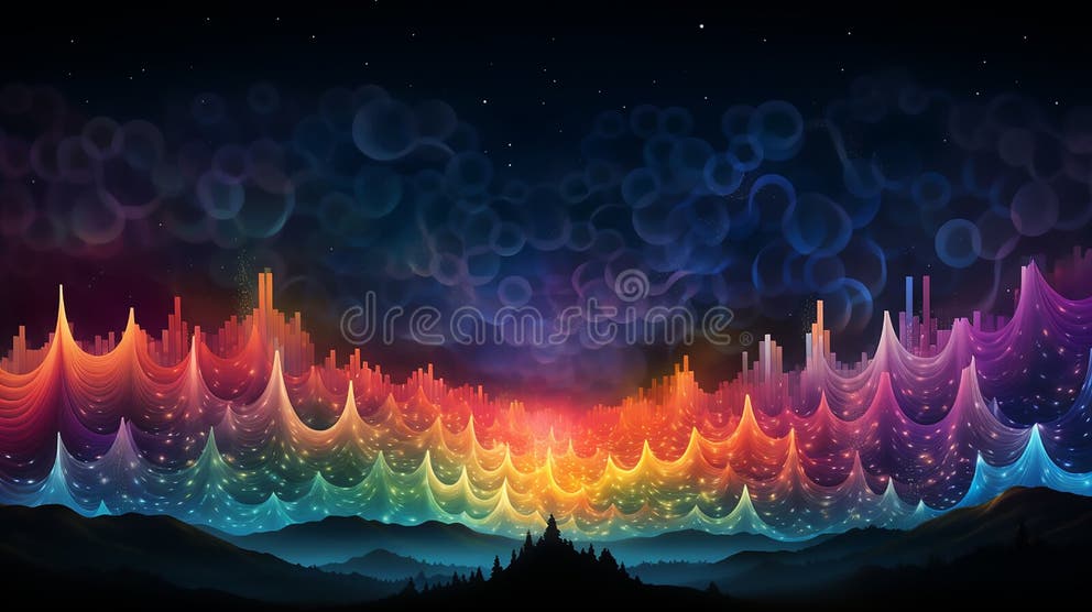 Frequency Wave Geometry Pattern Stock Illustration - Illustration of ...
