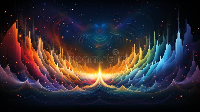 Frequency Wave Geometry Pattern Stock Illustration - Illustration of ...