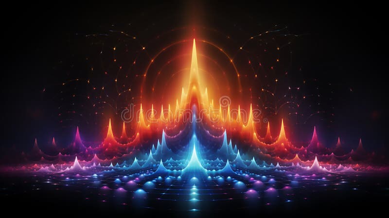 Frequency Wave Geometry Pattern Stock Illustration - Illustration of ...