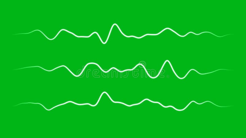Sound Frequency Waves Motion Graphics with Green Screen Background ...