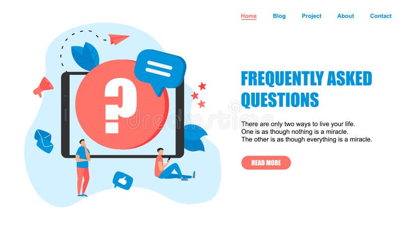 Frequently Asked Question Flat Modern Design Concept on Webpage ...