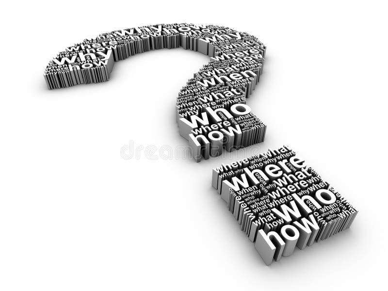 Questions words road sign stock illustration. Illustration of ...