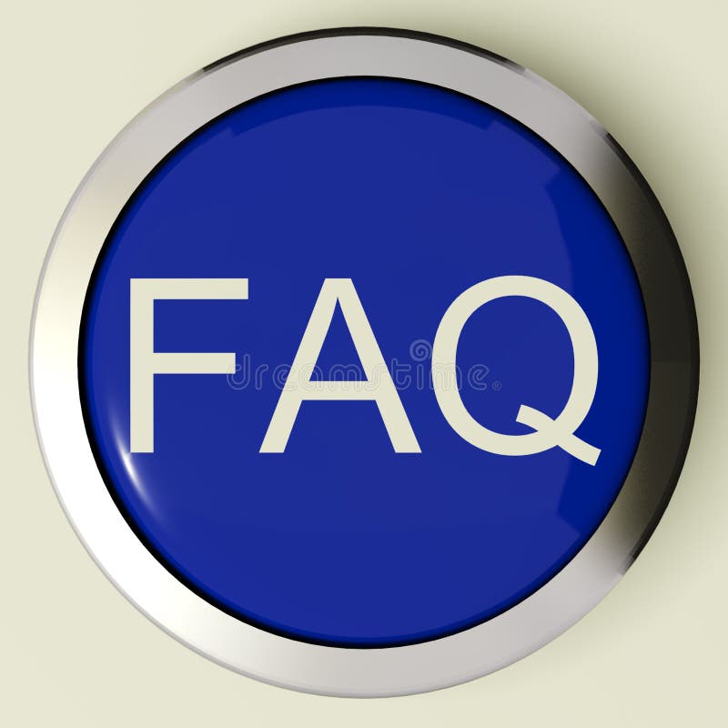 Frequently Asked Questions Button or FAQ Icon Stock Illustration ...