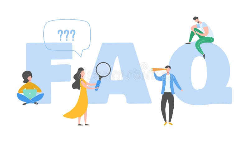 Frequently Asked Questions Concept. Question Answer Metaphor. Flat ...