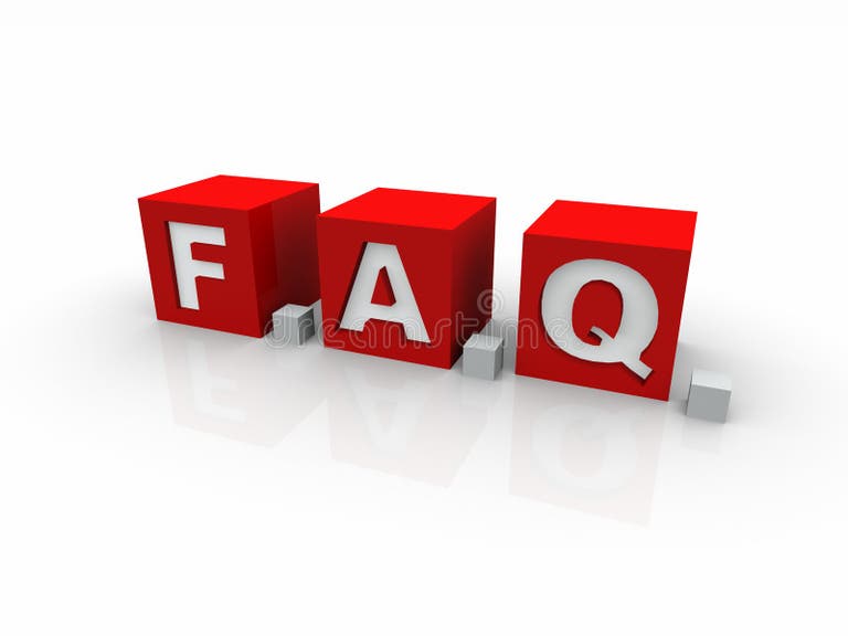 Frequently Asked Questions Cube Version Stock Illustration ...