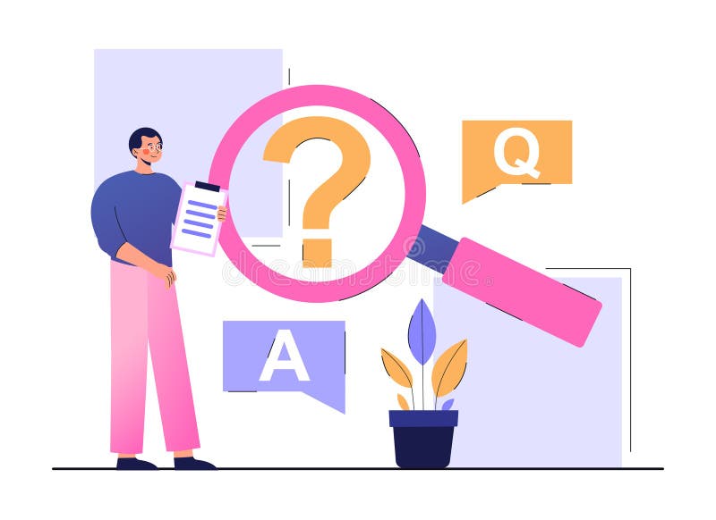 Frequently Asked Questions Concept Stock Vector - Illustration of ...