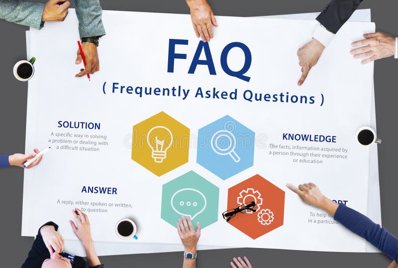 Frequently Asked Questions Solution Concept Stock Photo - Image of ...