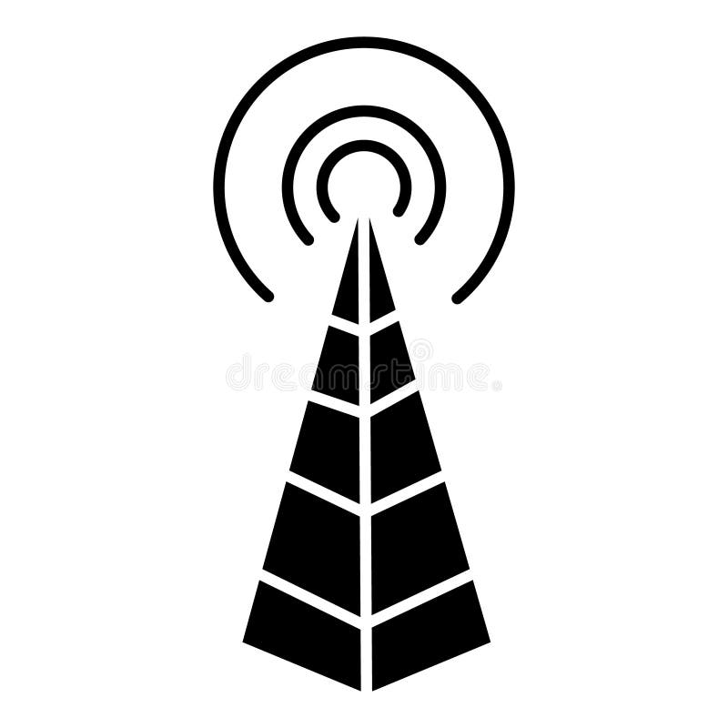 Antenne Oder Funkturm-Symbol Auf Weiß Vektor Abbildung - Illustration ...