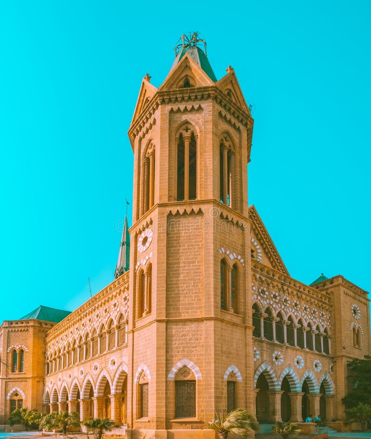 Frere Hall, a Monumental Figure Stock Image - Image of historical ...